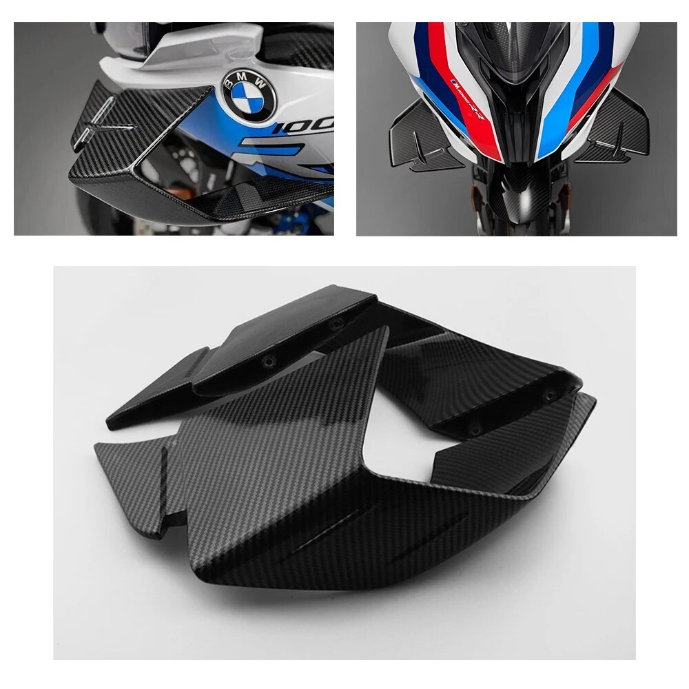 73J ABS Plastic Winglet Motorcycle Upper Fairing Wing Let Front Spoiler ...