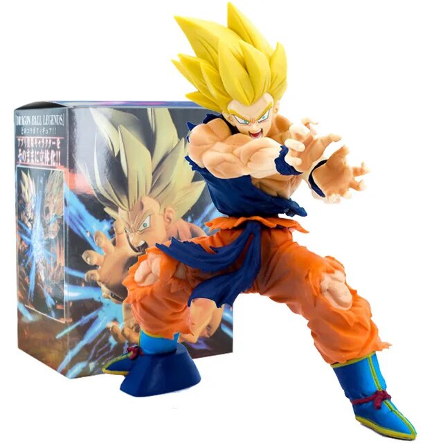 80Y 15.5CM Dragon Ball Anime Figure Battle Damage Shockwave Goku Manga ...