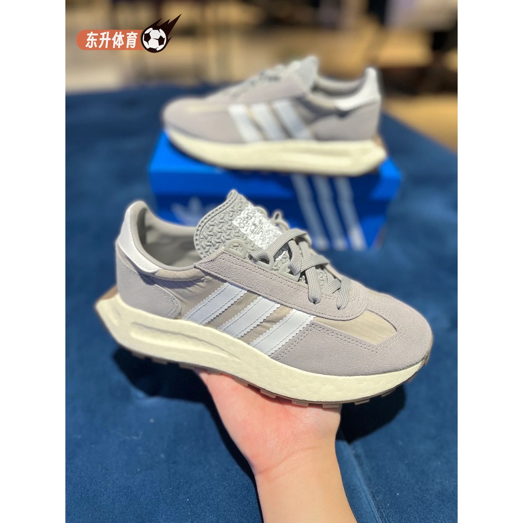 รองเท้าผู้ชาย Adidas Retropy E5 รองเท้าผู้หญิงสีเทา Clover รองเท้าวิ่ง ...