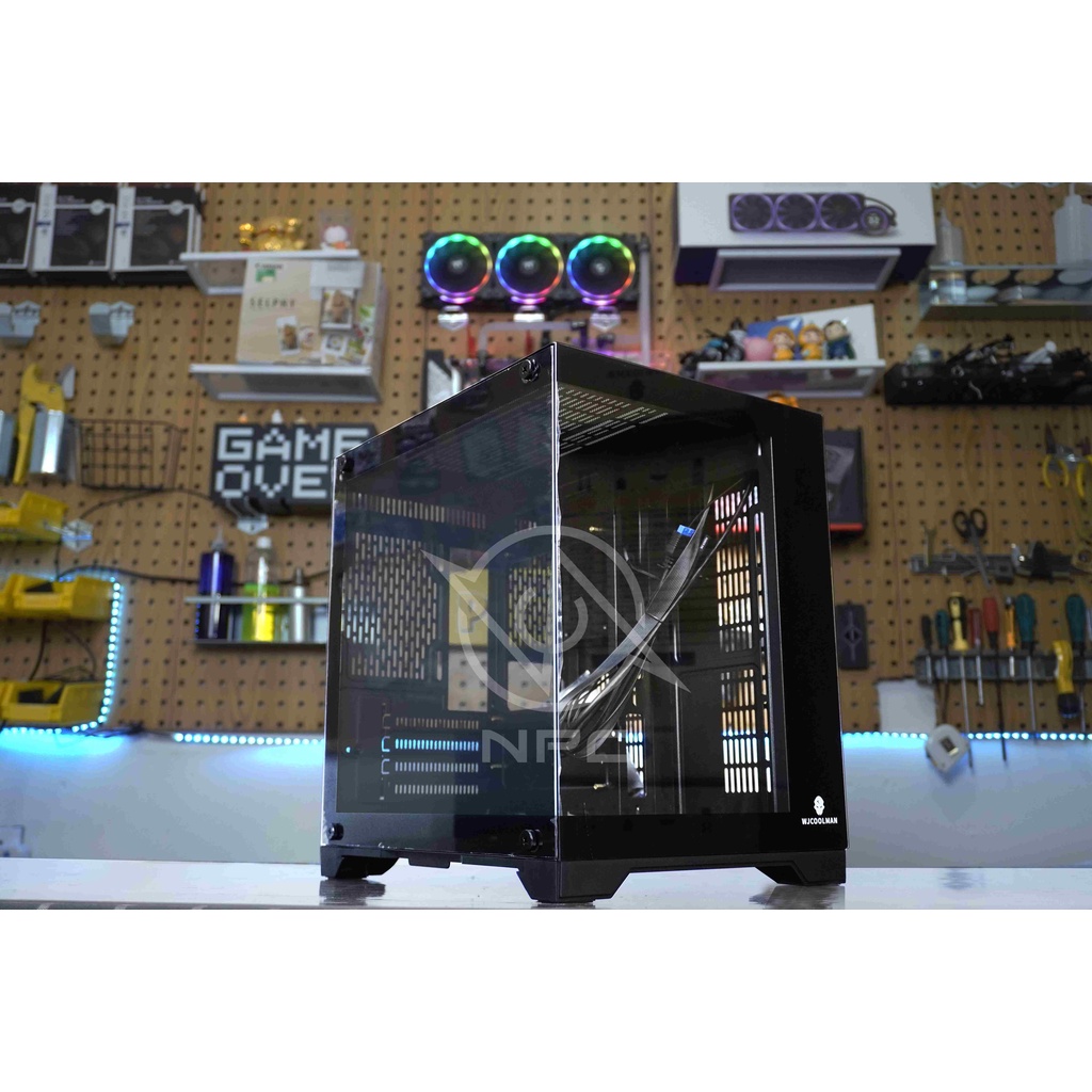 Tsunami Coolman Mini Vision ARGB Panorama Tempered Glass M-ATX Gaming ...