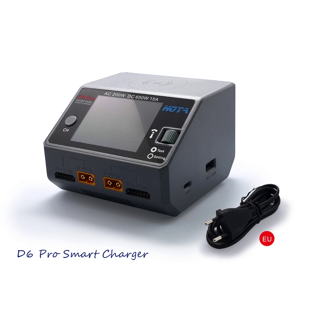 HOTA D6 Pro Charger RC Car Drone Parts AC200W DC650W 15A 1 ~ 6S สำหรับ ...