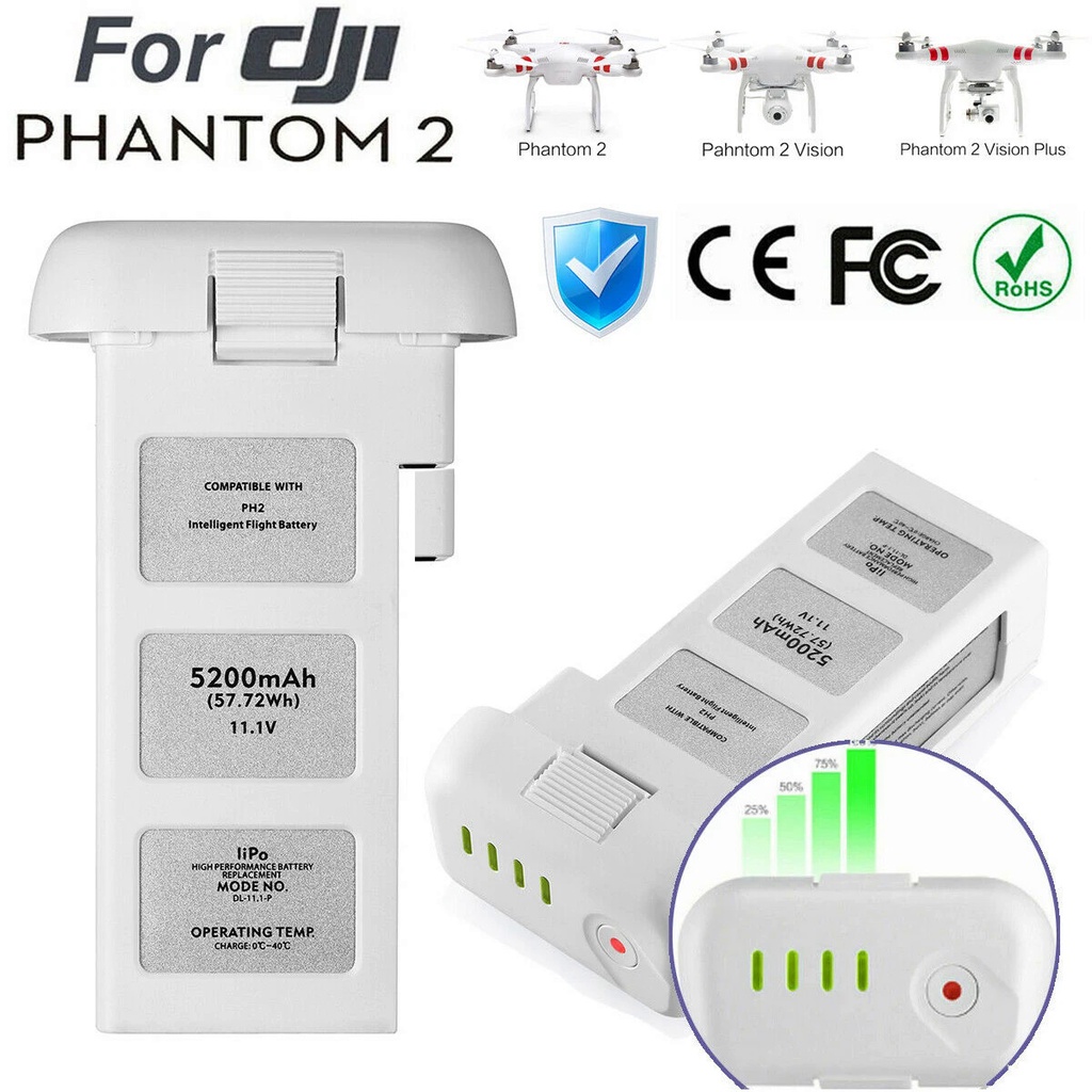 แบตเตอรี่สำหรับ DJI Phantom 2 Vision Plus Drone Quadcopter Flight ...