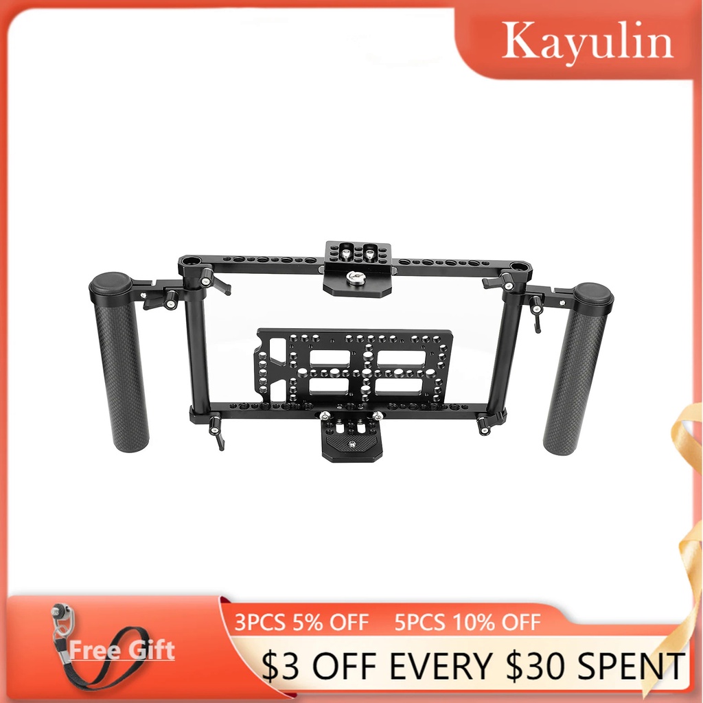 SZRIG Director 'S Monitor 7 "& 5" Cage Rig พร้อมแผ่นแบตเตอรี่ & ด้ามจับ ...