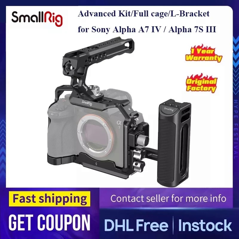SmallRig Full DSLR Cage สำหรับ Sony Alpha A7iv A7 Iv/alpha 7S III ขั้นสูง Cage Kit L-Bracket ...