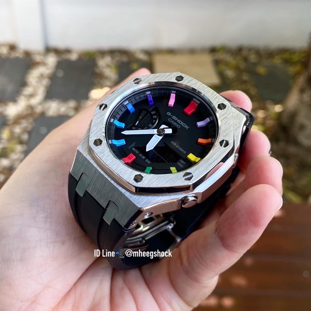 Gshock Casioak Rainbow AP Rubber Stainless GEN3 (ga-2100) | Shopee Thailand
