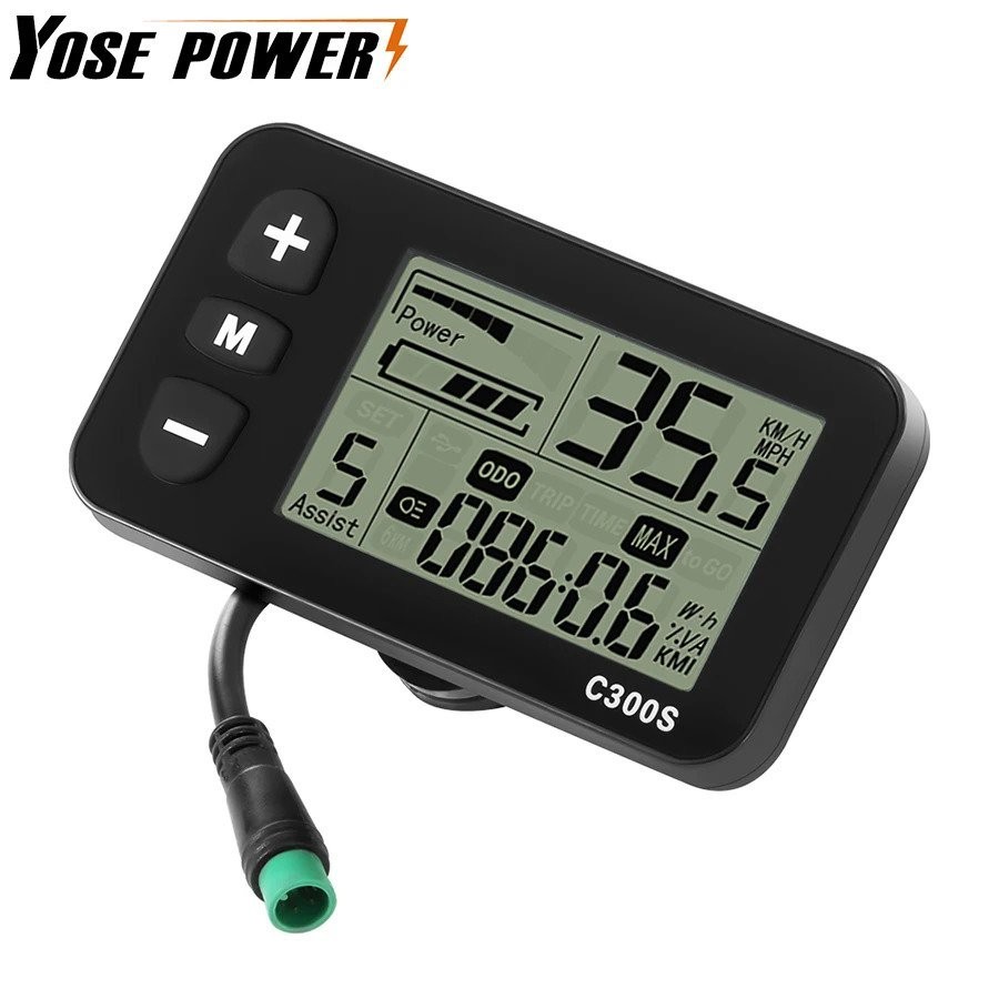 Ebike ชุดอุปกรณ์เสริม DASHI C300S สำหรับ NCM E-Bikes E-จักรยานพับ LCD เครื่องวัดระยะทางกันน้ำ ...