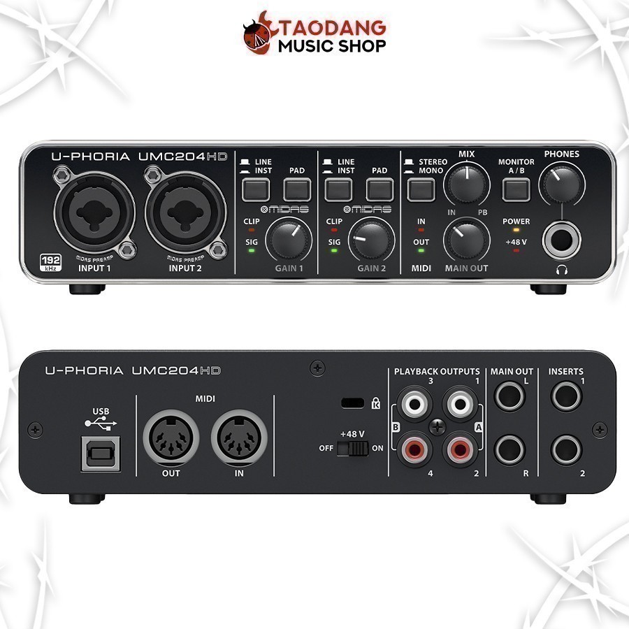 Behringer รุ่น UMC202HD, UMC204HD สี Black ออดิโออินเตอร์เฟส Behringer ...