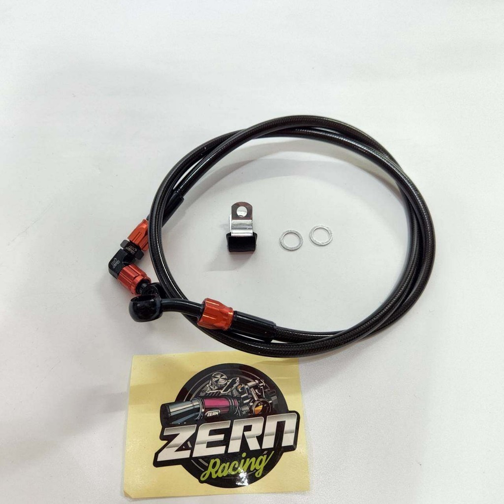 ZERN หัวฟันเฟือง90 สีส้มตัดดำ **หัวกลมตัวใหม่ล่าสุด** สายเบรค 36 นิ้ว เวฟ110i , เวฟ125 ...