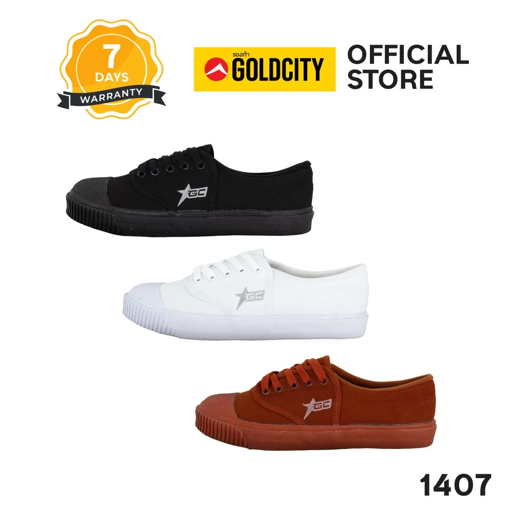 GOLDCITY รองเท้านักเรียน สำหรับทุกเพศทุกวัย พื้นยางพารา กันลื่น ใส่สบาย (31-45) รุ่น 1407 ...