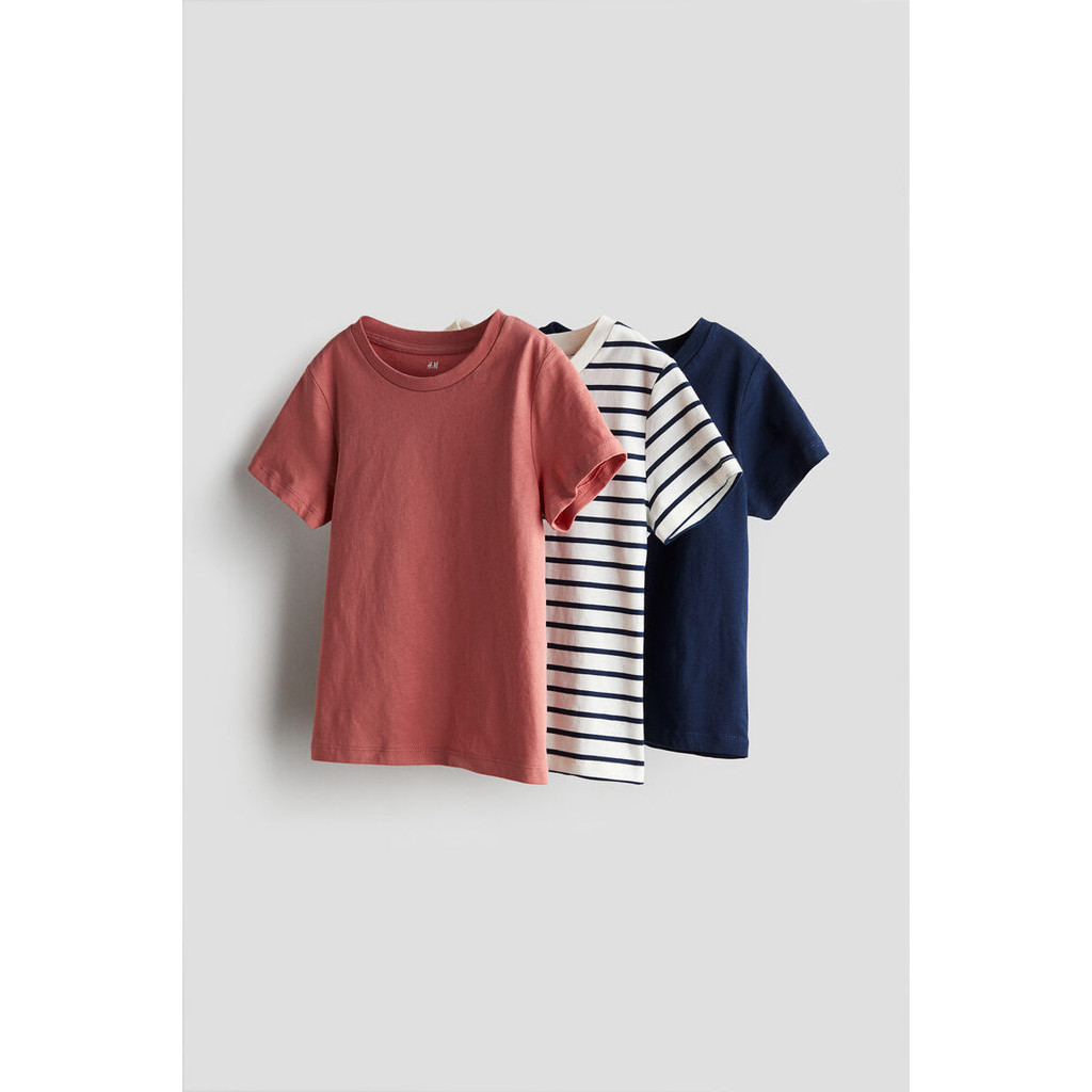 H&M Boy 3-pack T-shirts 0544290_5 | Shopee Thailand
