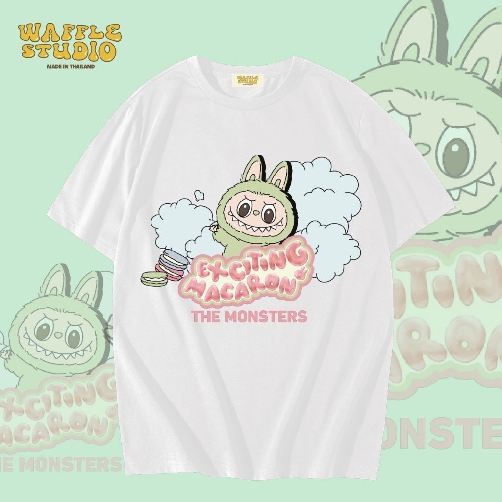 เสื้อยืดต่อพ่วง Pop Mar ผ้าฝ้าย 100% เสื้อยืด Labubu Pop Mart S-5XL ...