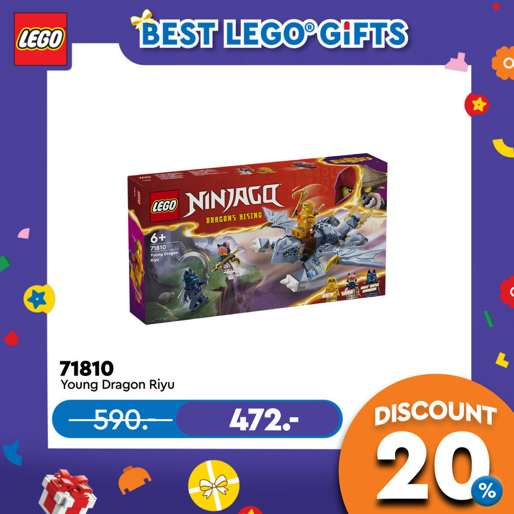 LEGO NINJAGO 71810 Young Dragon Riyu (132 Pieces) | Shopee Thailand
