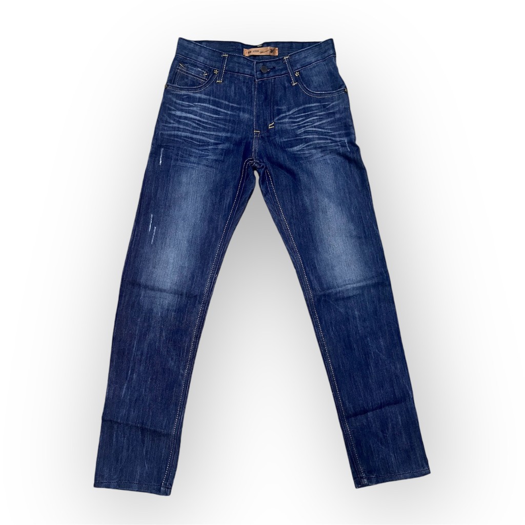 DECENT JEANS กางเกงยีนส์เด็กโต-วัยรุ่น ทรงกระบอก ขายาว สีน้ำเงิน (A82/2 ...