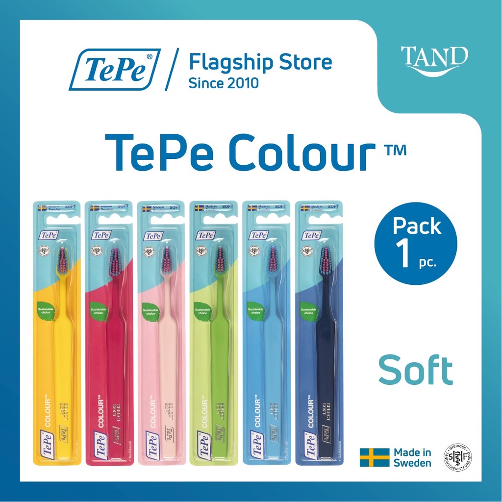 (แพ็ค 1 ชิ้น) TePe Colour™ Regular Soft เทเป คัลเลอร์ | Shopee Thailand