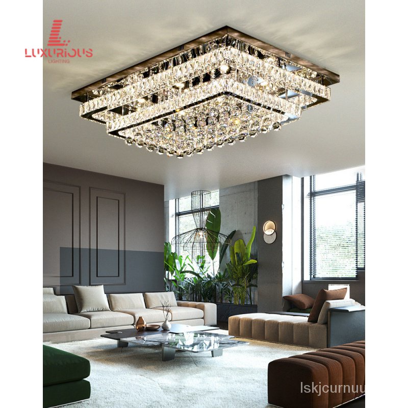 LEDCrystal Lamp Modern Simple Crystal Lamp in the Living Room Remote ...
