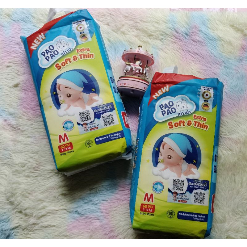 Jumbo 2 แพ็ค PAO PAO Super Premium กางเกงผ้าอ้อมเด็กสำเร็จรูปไซส์ S-XXL แพ็ค ใหญ่ บางเบาสบายก้น ...