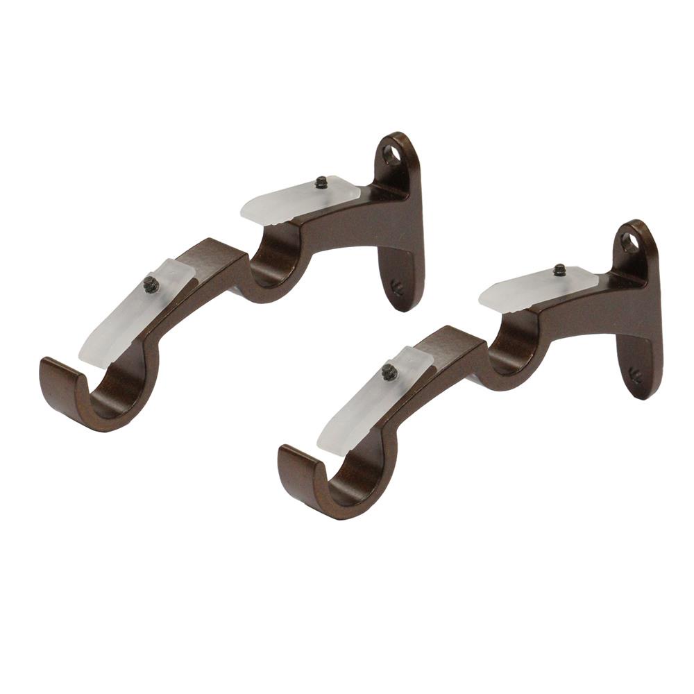 อุปกรณ์รางม่าน ขารับราง 2 ชั้น HOME LIVING STYLE JY 19 มม. สีน้ำตาล ...