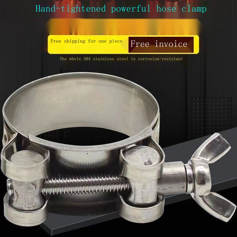 ♨ 304 สแตนเลสสตีลกระชับมือ strong Hoop CLAMP หนาท่อ คอ คงที่น้ำมันและ ...