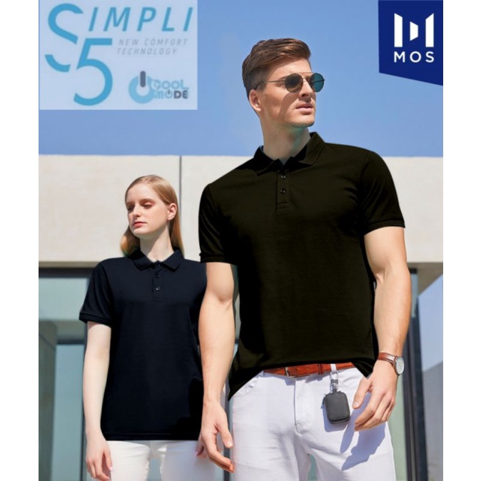 เสื้อโปโล ผ้าประหยัดไฟเบอร์5 Mos Polo Simpli5 | Shopee Thailand
