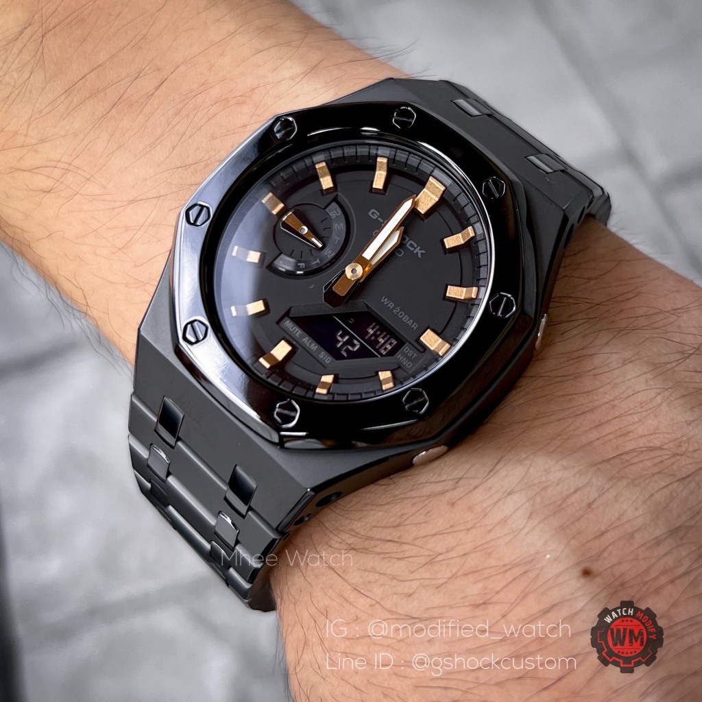 G-Shock Casioak custom Black Panther II Steel Golden Dial | Shopee Thailand