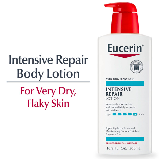 Eucerin Intensive Repair Body Lotion for Very Dry Skin 16.9 fl oz/500ml ...