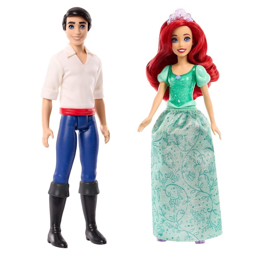Disney Princess The Little Mermaid Ariel and Prince Eric (2 dolls ...