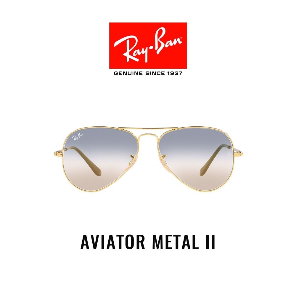 RAY-BAN AVIATOR METAL II - RB3689 001/GD -Sunglasses แว่นกันแดด ...