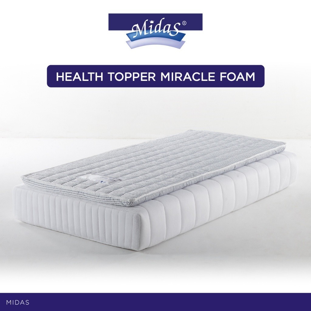 Midas ที่นอนเพื่อสุขภาพ รุ่น Health Topper Miracle Foam ขนาด 3 ฟุต หนา 2 นิ้ว ส่งฟรี | Shopee ...