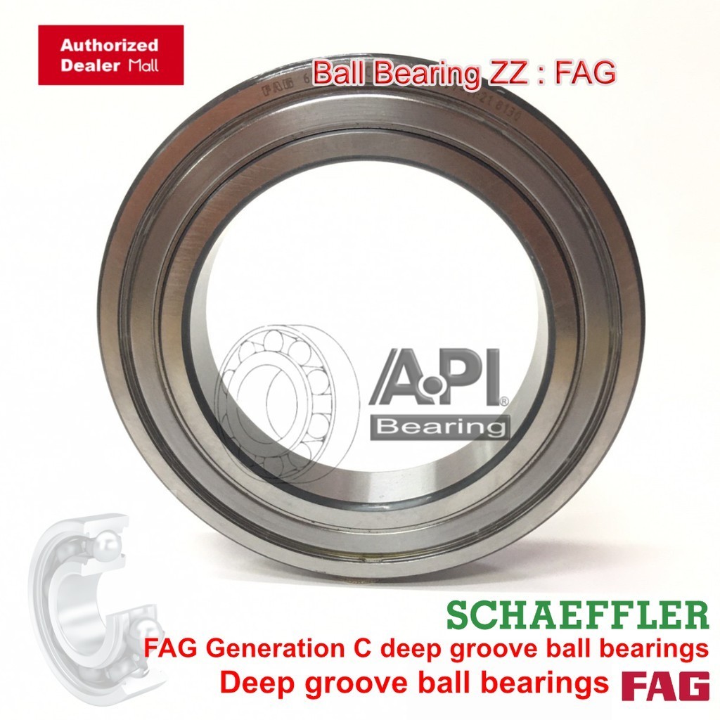 FAG 6318ZZ อะไหล่ แท้ OEM pack ตลับลูกปืนเม็ดกลมร่องลึก ( DEEP GROOVE ...