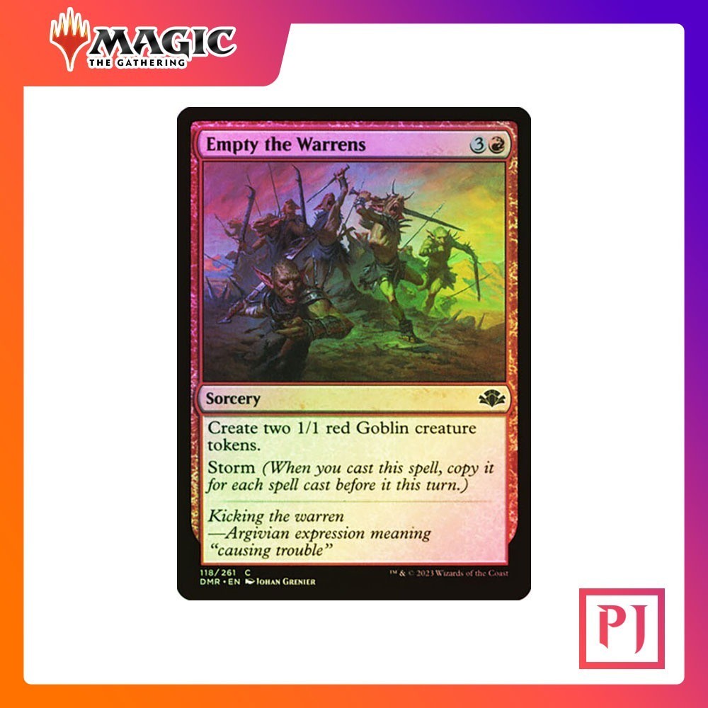 [MTG] Empty the Warrens [DMR] [RED] [COMMON] [FOIL] [ENG] (การ์ดเมจิค ...