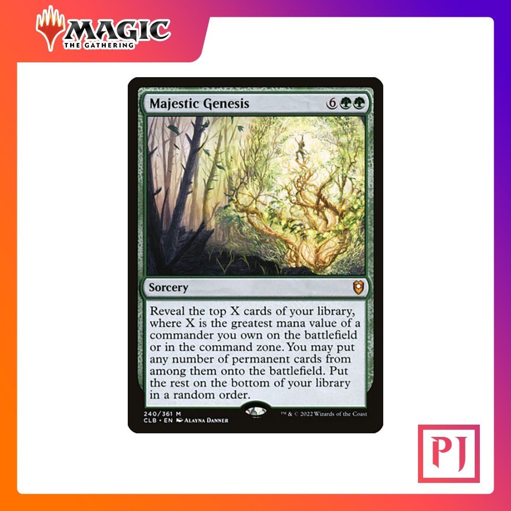 [MTG] Majestic Genesis [CLB] [GREEN] [MYTHIC] [NORMAL] [ENG] (การ์ดเม ...
