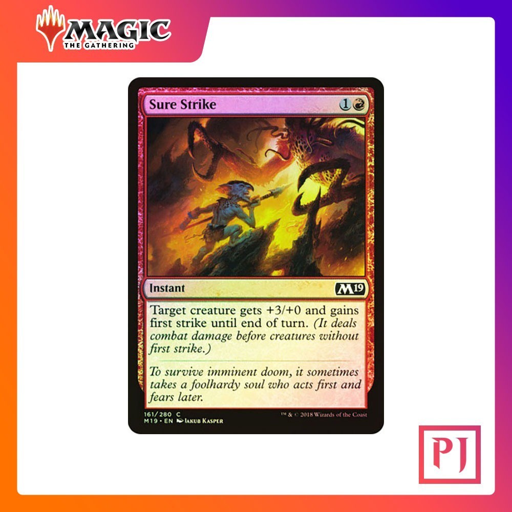 [MTG] Sure Strike [M21] [RED] [CONMON] [FOIL] [ENG] (การ์ดเมจิค / Magic ...