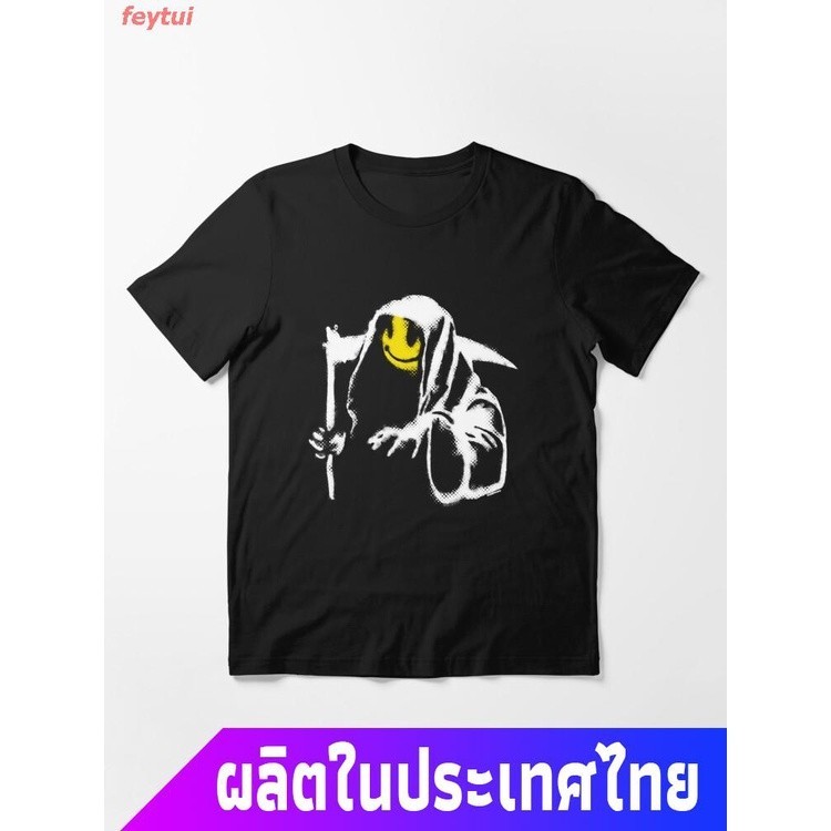 smiley face หน้ายิ้ม ยิ้ม Banksy Graffiti Grim Reaper With Smiley Face ...