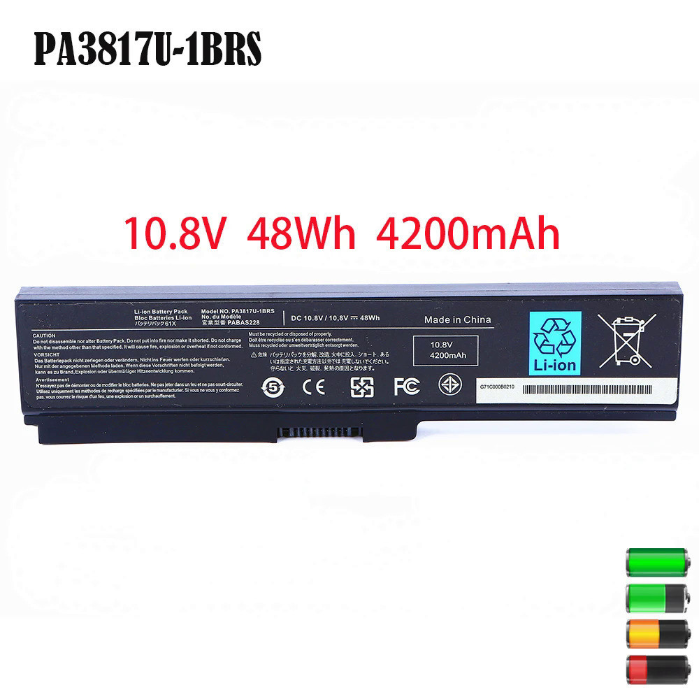 เปลี่ยนแบตเตอรี่ PA3817U-1BRS สำหรับ Toshiba Satellite C655 C675 L645 ...