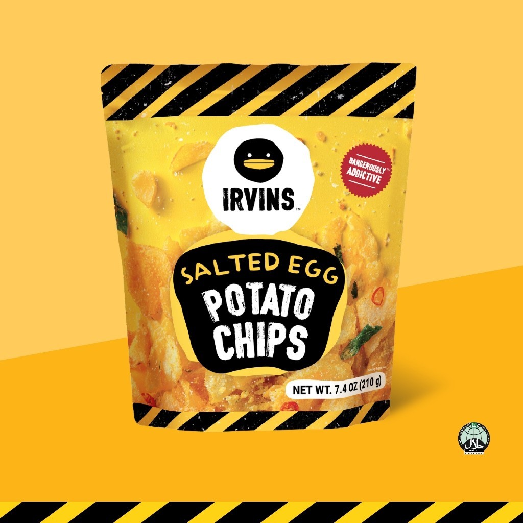 Irvins มันฝรั่งทอดกรอบเคลือบไข่เค็ม (Salted Egg Potato Chips) ขนาด 210 g by Cute Products Plus ...