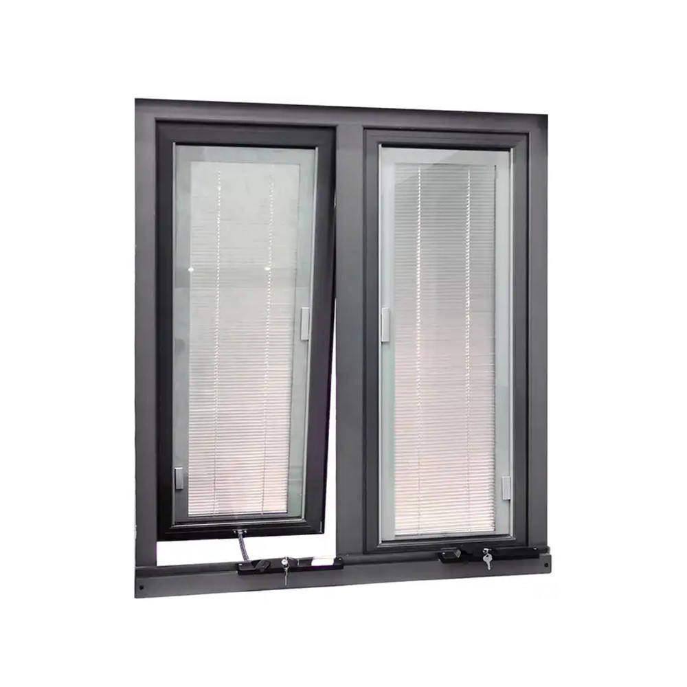 Manual chain winder aluminum alloy awning glass window with built in ...