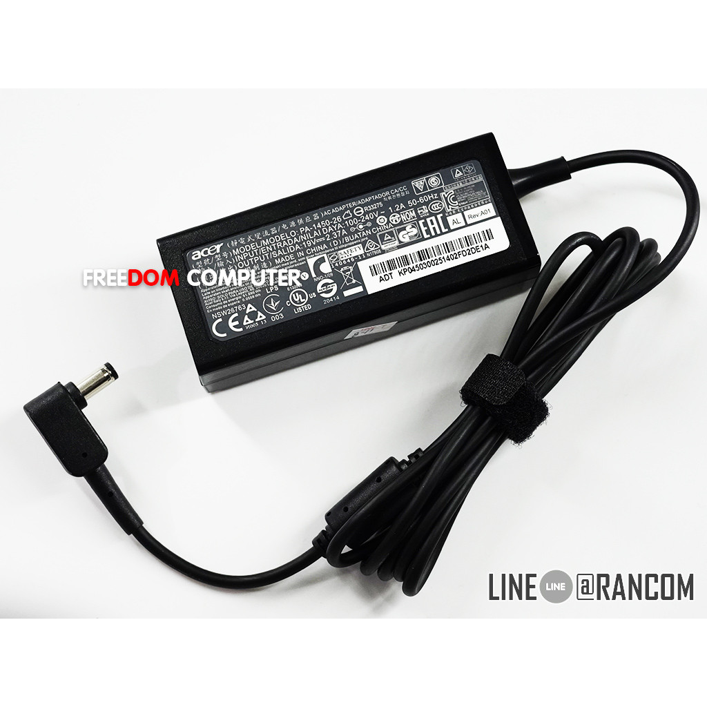 สายชาร์จโน๊ตบุ๊ค แท้ ใส่ Acer 19V/2.37A 45W หัวขนาด 5.5*1.7mm FOR ACER ADAPTER NOTEBOOK | Shopee ...