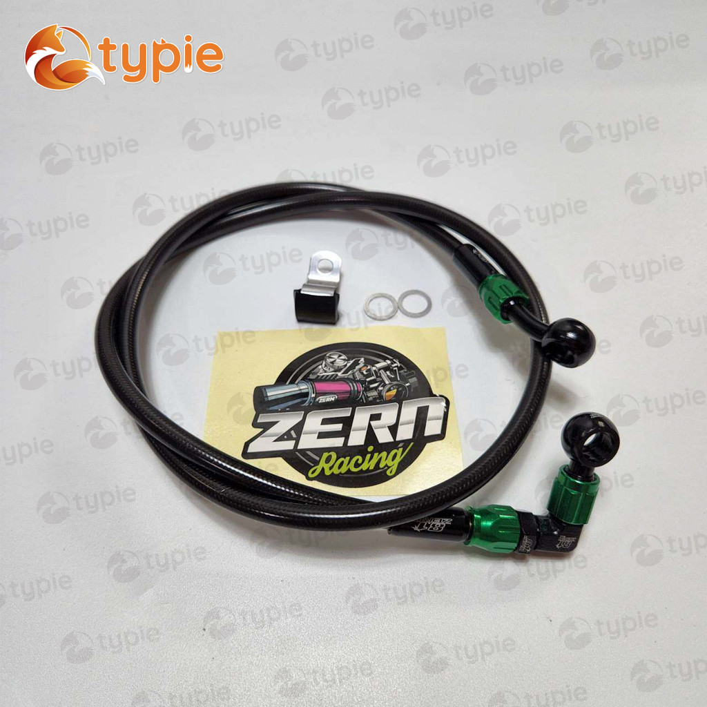 ZERN หัวฟันเฟือง90 สีเขียวตัดดำ **หัวกลมตัวใหม่ล่าสุด** สายเบรค 36 นิ้ว เวฟ110i , เวฟ125 ...