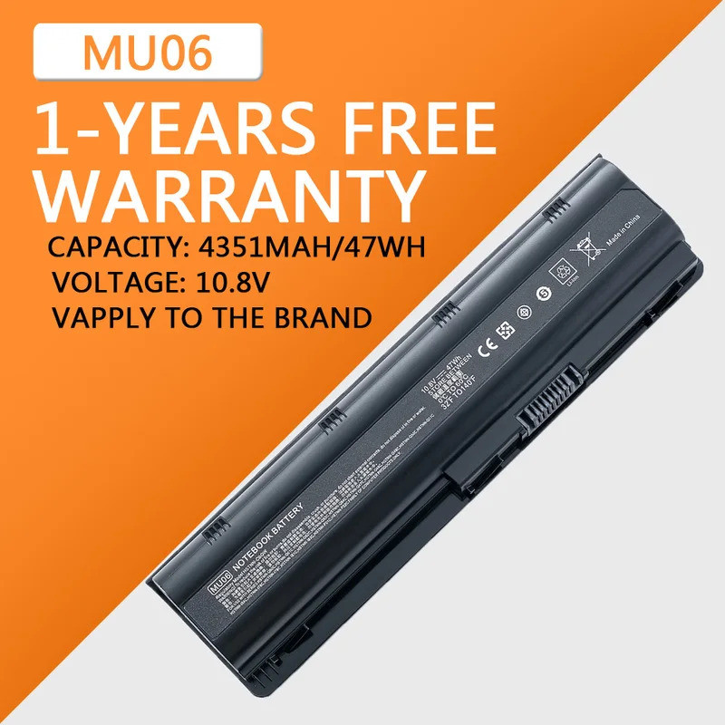 MU06แบตเตอรี่แล็ปท็อปใหม่สำหรับ HP Notebook PC 593553-001สำหรับ ...
