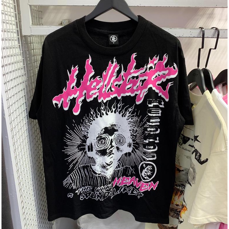 เสื้อยืดแขนสั้น พิมพ์ลาย Hellstar Studios Heaven Sounds Like สีครีม | Shopee Thailand