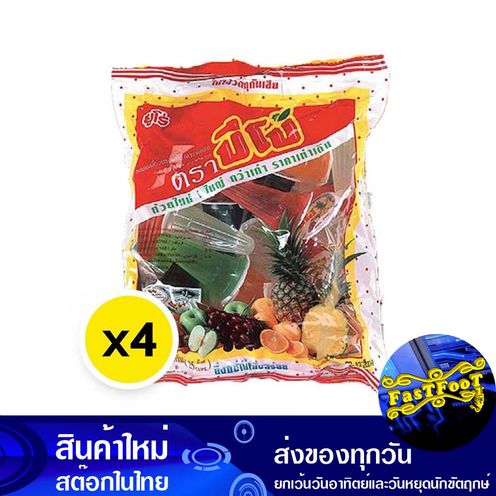 ขนมเยลลี่รวมรสผลไม้ 25 ชิ้น x 4 ชิ้น ปีโป้ Pipo Jelly Dessert With ...