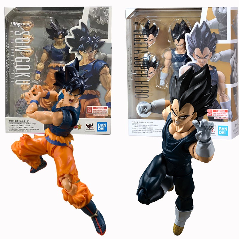 13h Bandai Dragon Ball Anime Figure Shf Super Hero Sun Goku Vegeta ...