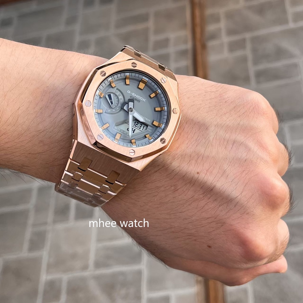 G-Shock Royal Oak Mod Gray Rosegold Steel Gen3 | Shopee Thailand