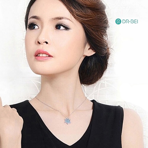 Dr BEI สร้อยคอชุบเงิน จี้เกล็ดหิมะ ประดับเพชรเทียม 1 ชิ้น | Shopee Thailand