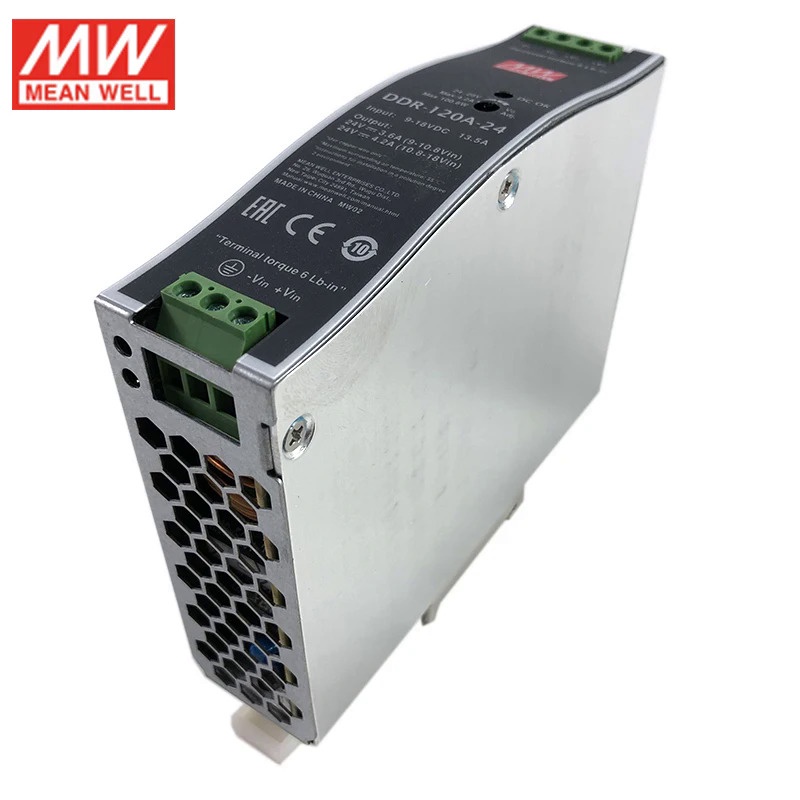 MEAN WELL DDR-120A-48 100W DIN Rail DC-DC Converter อินพุต9-18V DC ถึง48V DC 2.1A 100W Meanwell ...