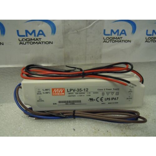 ⁂MEAN WELL LPV-35-12 LED POWER SUPPLY INPUT 100-240VAC 1.1A OUTPUT +12V 3A *NEW | Shopee Thailand