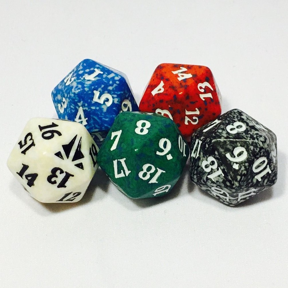 ลูกเต๋า MTG D20 นับ Life Point แบบ Spindown (สุ่มชุด) มี 5 สี Magic the ...