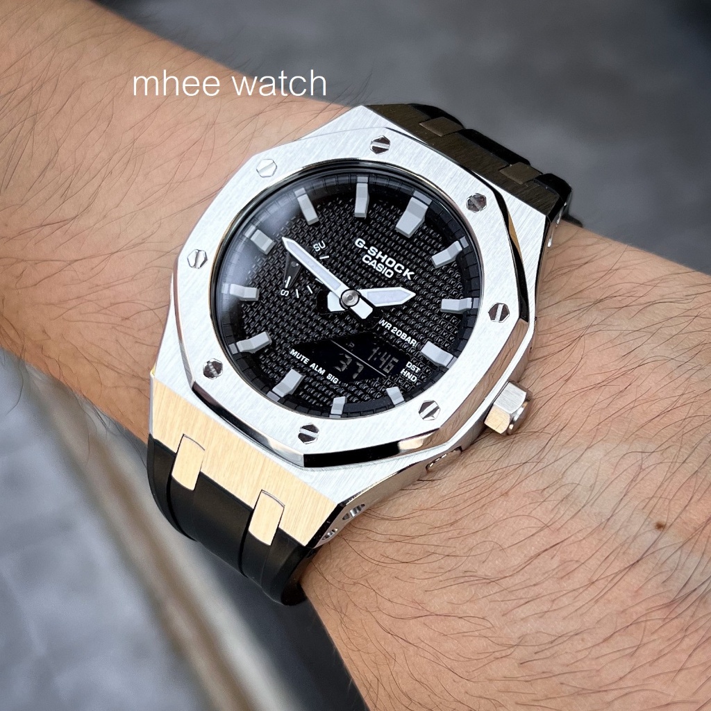 G-Shock Casioak Special Black Dial New Generation Silver Case Black ...