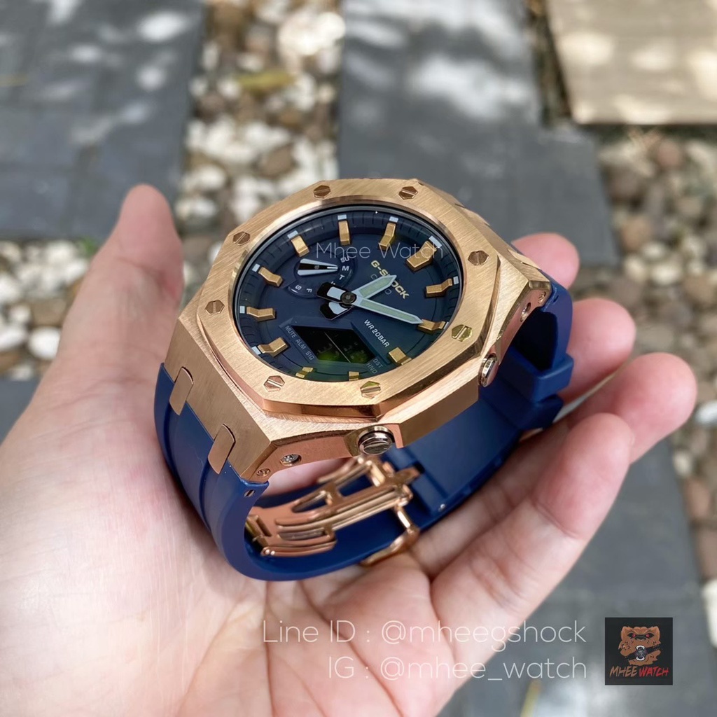 G-Shock AP Gen3 Navy Blue Rosegold รุ่น GA-2110ET-2A ของแท้ ประกัน 1 ปี ...