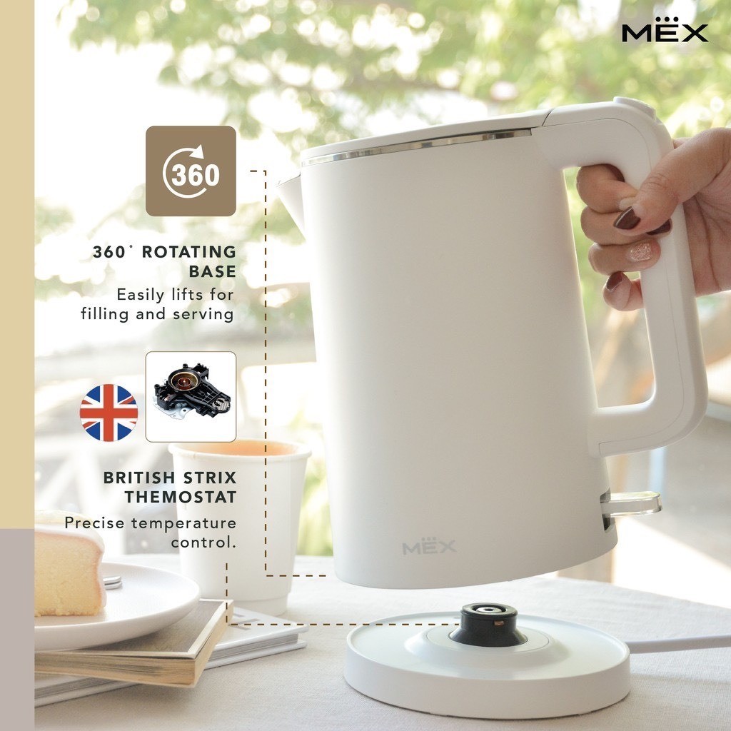 MEX กาต้มน้ำไฟฟ้า รุ่น KATE KPL110W By Q Home | Shopee Thailand